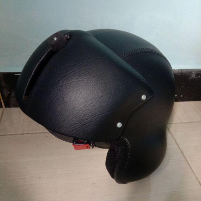Helm Pilot Retro, helm Pilot Visor Retro Klasik, hel pilot kulit Jadul ...