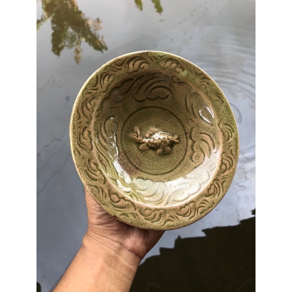 Jual Piring Kramik Kuno Celadon Ikan Dinasti Ming Asli Peninggalan 085 ...