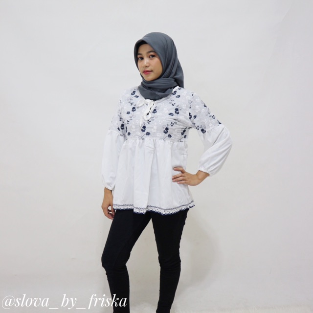 Jual BAJU MUSLIM DARI BANGKOK (EMBRO BLOUSE) | Shopee Indonesia