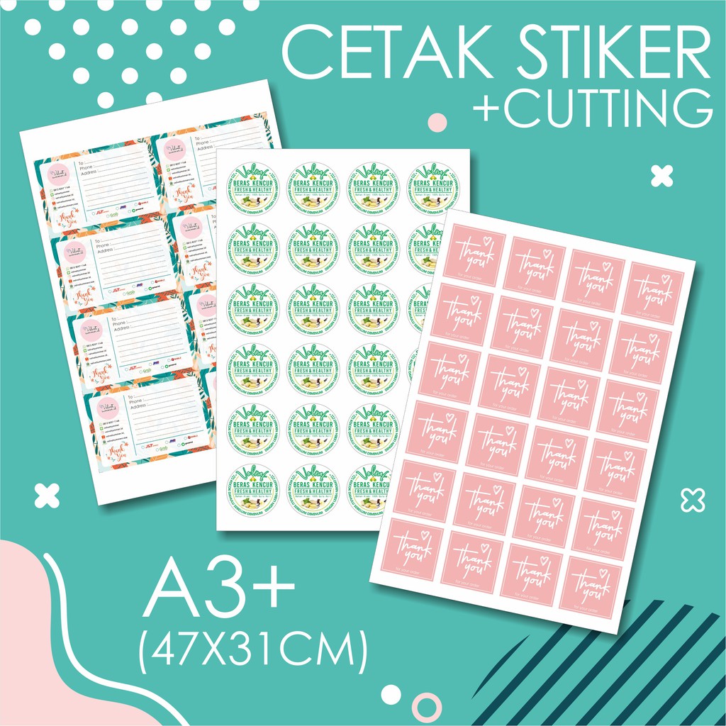 Jual Cetak Stiker + Cutting gambar siap cetak (tidak menerima desain ...