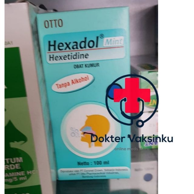 Jual Hexadol obat kumur, gargle antiseptik, radang mulut, sariawan ...