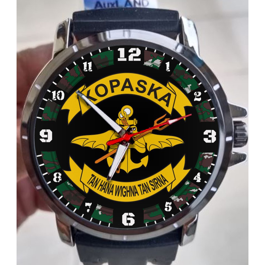 Jual Jam Tangan Keren Terbaru Custom Logo KOPASKA TNI AL Indonesia ...