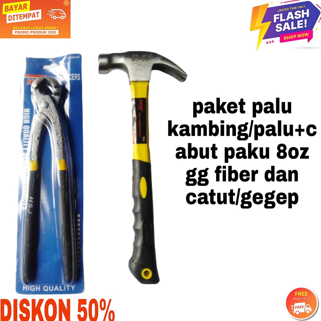 Jual paket palu kambing 8oz dan catut/gegep kakatua palu kambing/palu ...