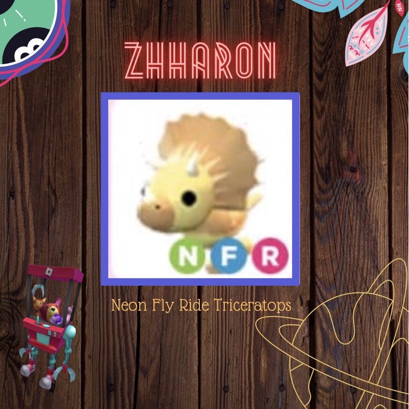 Jual Roblox Adopt Me NEON FLY RIDE TRICERATOPS (uncommon) Indonesia ...