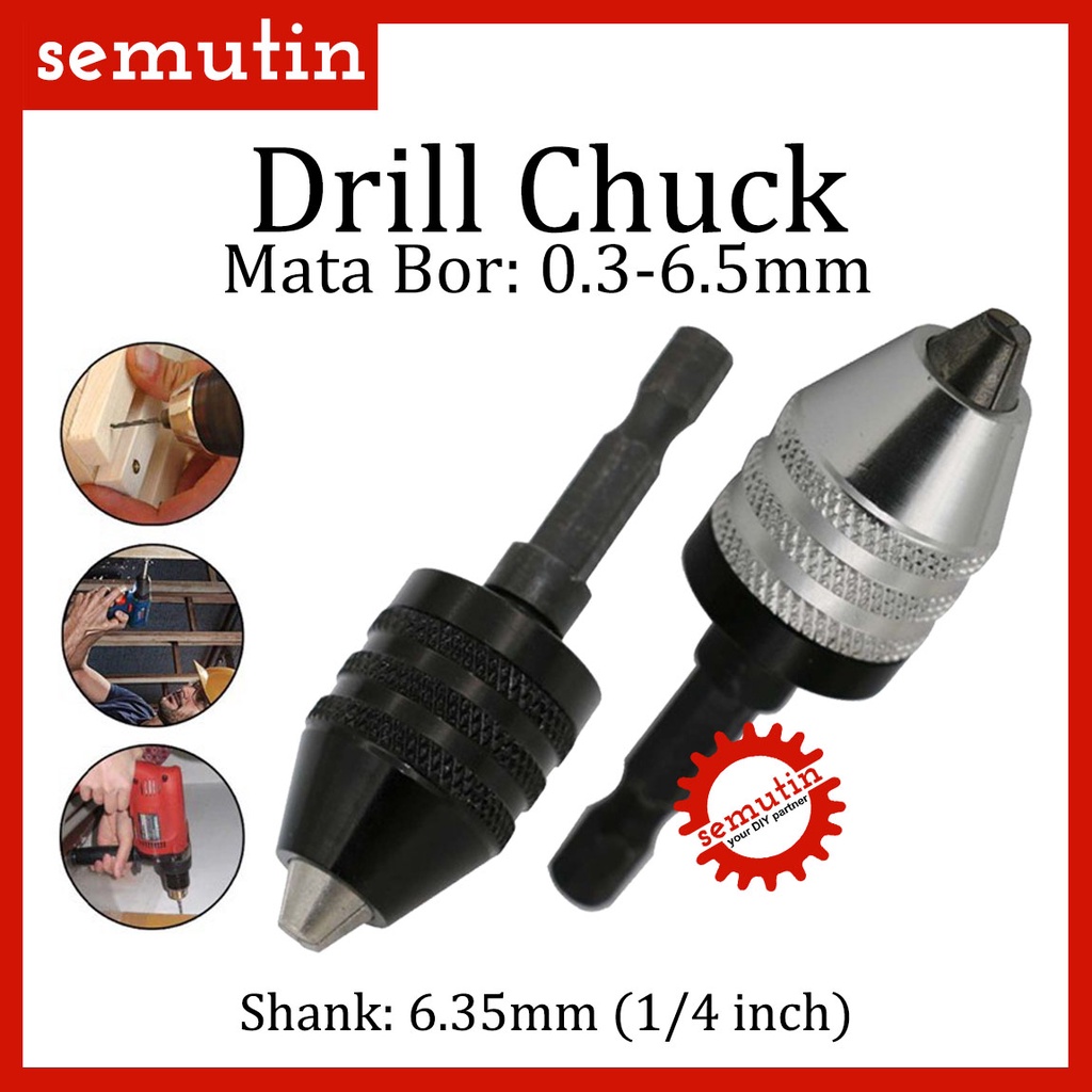 Jual Mata Bor Drill Chuck / Kepala Bor Mini Bit Quick Micro Change 1/4 ...