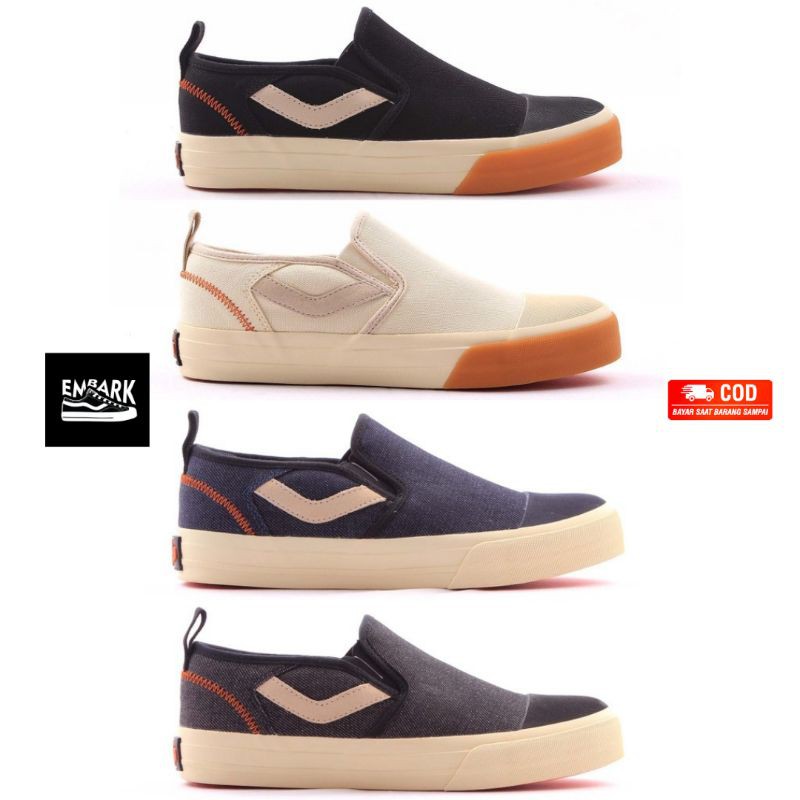 Jual Sepatu Vantela Slip on Armor Denim Original Indonesia|Shopee Indonesia