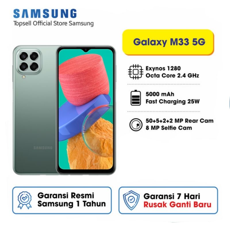 Jual Samsung M33 5G - 8/128GB - Garansi Resmi 1 Tahun Samsung Indonesia | Shopee Indonesia