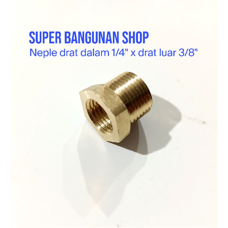 Jual Neple Sok Ring 1/4"x3/8" / Nepel Vlok Ring 1/4inch x 3/8inch / drat dalam 1/4" x drat luar ...