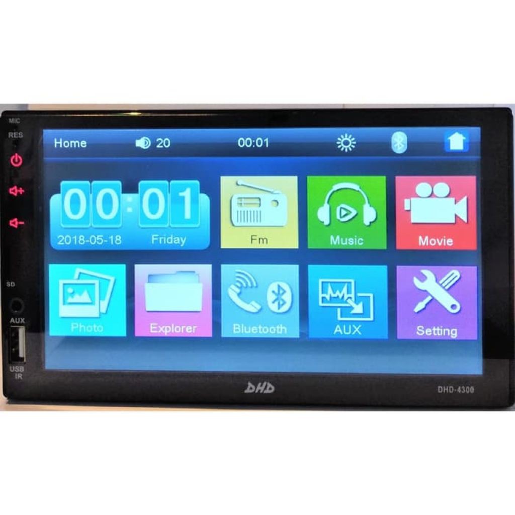 Head Unit Mobil Double Din DHD-4300 Fullglass MirrorLink 7 inchi Murah ...