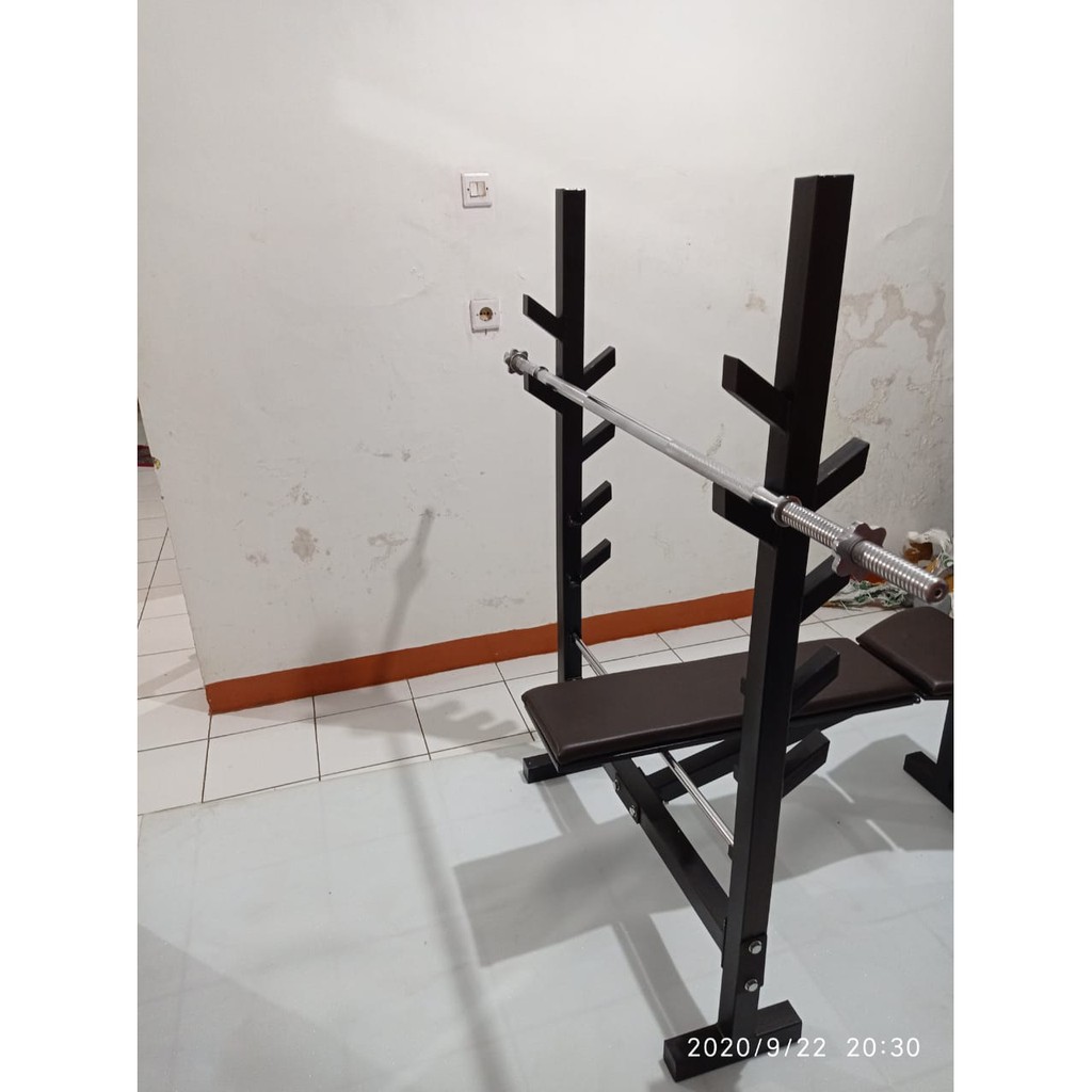 Jual Paket Lengkap Bench Press Stick dan Beban 30kg | Shopee Indonesia