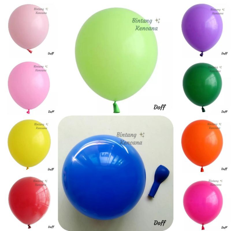 Jual Balon Latex Doff/Balon Karet Doff 12 inch | Shopee Indonesia