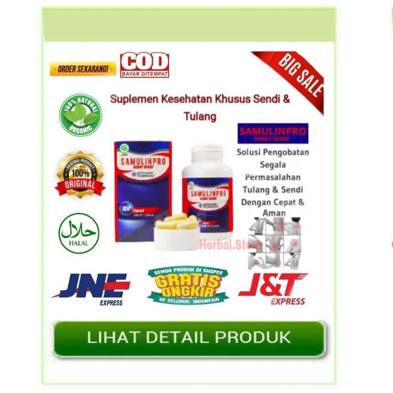 Jual SAMULINPRO Asli 100% original Obat Sehat Nyeri SENDI Obat Tulang ...