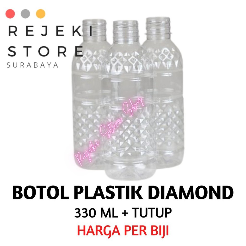 Jual BOTOL PLASTIK DIAMOND 330 ml + TUTUP / 330ml | Shopee Indonesia