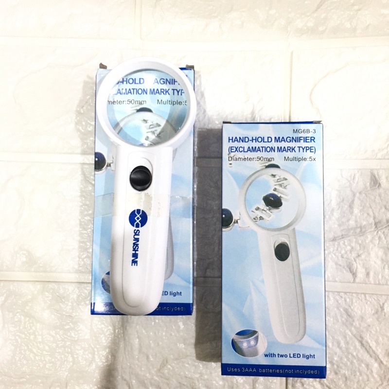 KACA PEMBESAR+LAMPU LUP LED MINI MODEL LUP 5X | Shopee Indonesia