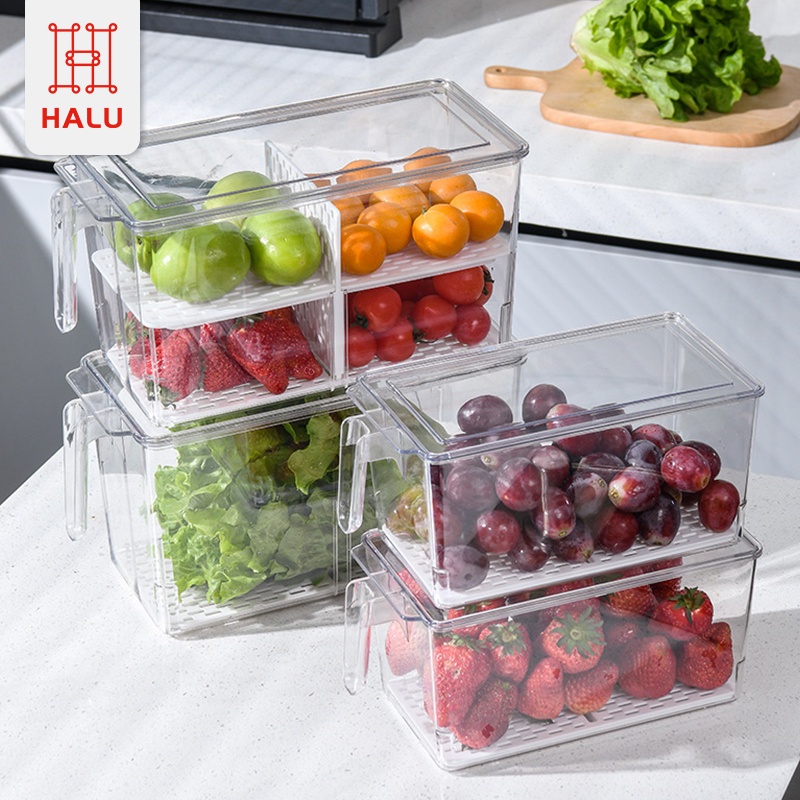 Jual Halu Kotak Penyimpanan Makanan Kulkas Rak Kulkas Akrilik Food ...