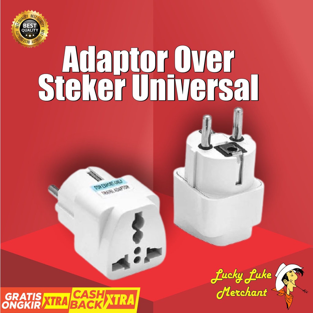 Jual Colokan Listrik Converter Adaptor Sambungan Kaki Tiga 3 Gepeng ...