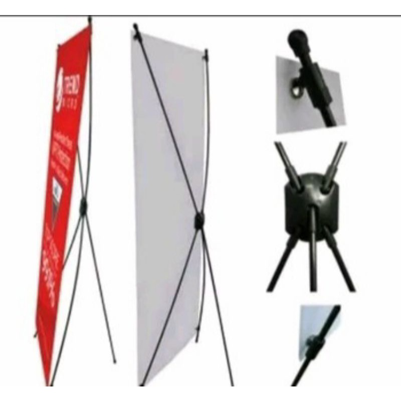 Jual TIANG X Banner Fiber 60x160 Colok Stand | Shopee Indonesia