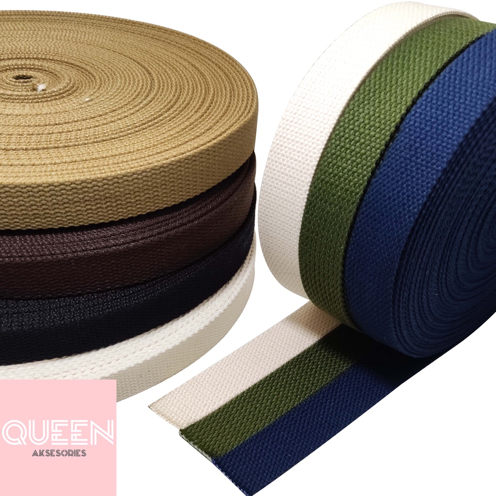 Jual TALI TAS WEBBING KATUN 2 5 CM METERAN Shopee Indonesia