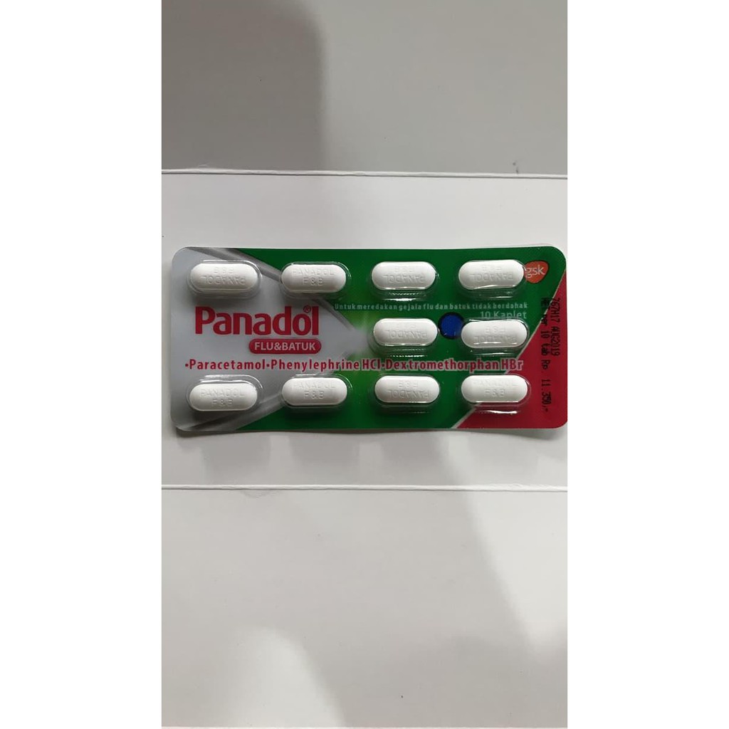 Jual Panadol Hijau Cold Flu 1 Strip / 10 Tablet / Obat Pilek Flu Batuk ...