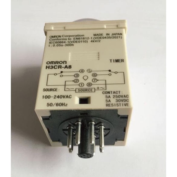 Jual Cindiashope Omron Timer H3Cr A8 220V/Timer 8 Kaki 220V Include ...