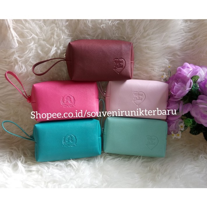 Jual Souvenir Pouch Sweet Box Zipper Custom Emboss Unik Pesta ...