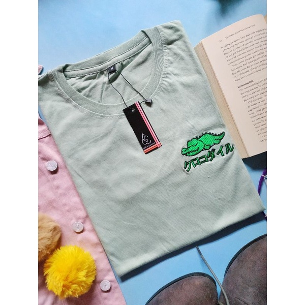 Jual Crocodile Tee (Kaos Gambar Buaya Bordir) | Shopee Indonesia