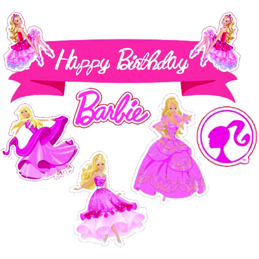 Jual TOPPER CAKE ULANG TAHUN / HIASAN KUE BARBIE | Shopee Indonesia