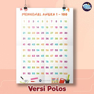 Jual Poster Mengenal Angka 1 - 100 (Ukuran A3+) | Shopee Indonesia