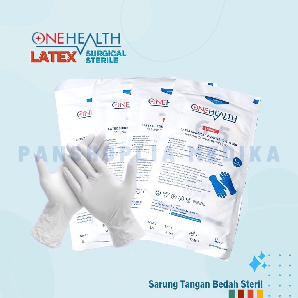 Jual Sarung Tangan Steril Onehealth l Handskun l Latex Surgical ...