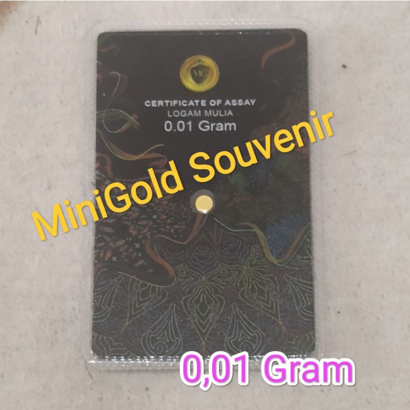 Jual MiniGold Mini Gold Souvenir 0.01 0,01 Gram Logam Mulia 24 Karat ...