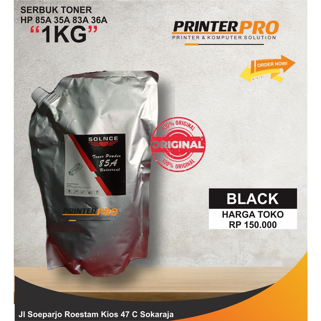 Jual Solnce Serbuk Toner HP 85A 35A 36A 83A 12A 1Kg | Shopee Indonesia