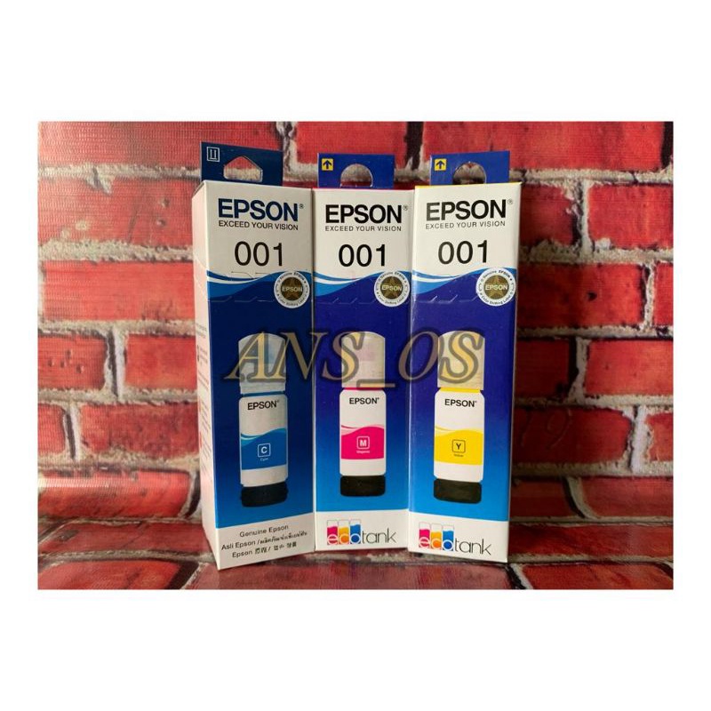 Jual TINTA EPSON 001 CYAN/MAGENTA/YELLOW untuk L4150/L4160/L6160/L6170 ...