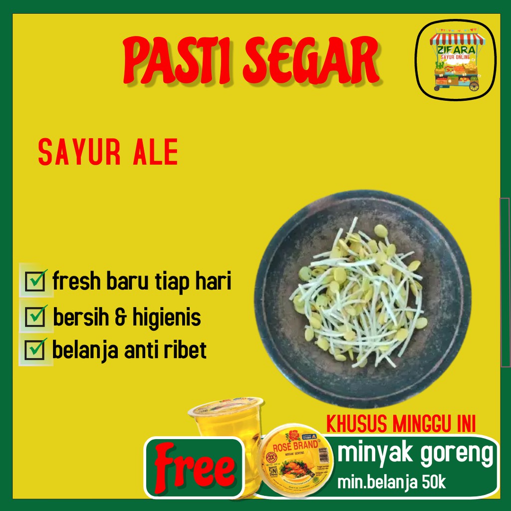 Jual sayur ale sayur mayur sayuran segar fresh bersih baru/250gram ...