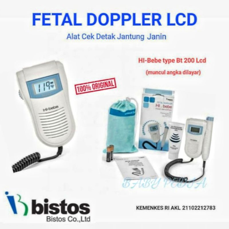 Jual Fetal Doppler Bistos Hi Bebe BT 200 LCD / DJJ Hi-Bebe / Detak ...