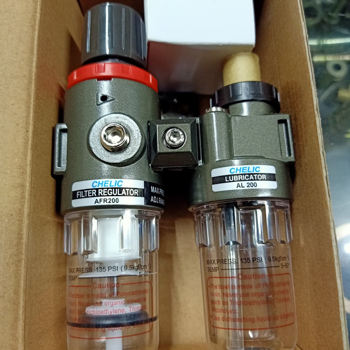 Jual FILTER REGULATOR AND LUBRICATOR 1/4" AUTO DRAIN CHELIC AFC-200-A ...