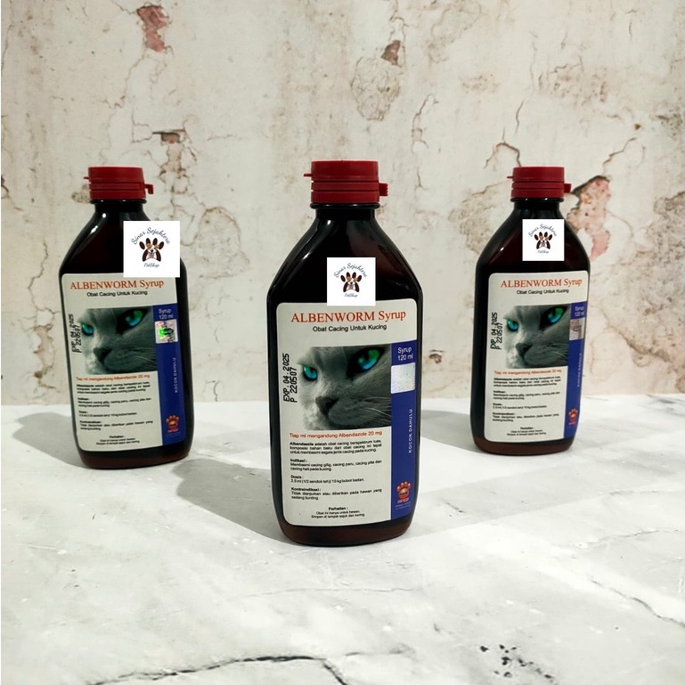 Jual Albenworm Cat Syrup 120ml Obat Cacing Kucing Cacingan Sirup Alben ...