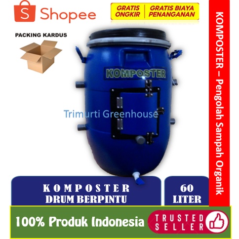 Jual Tong Komposter 60 Liter Berpintu Alat Pengolah Sampah Organik ...