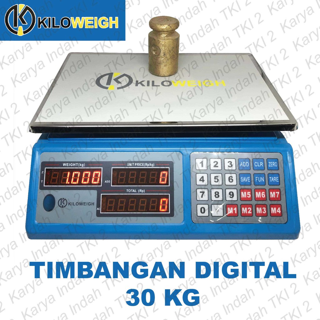 Jual Timbangan Digital 30 KG Baterai KILOWEIGH 30Kg Price Computing Scale Battery Harga | Shopee ...