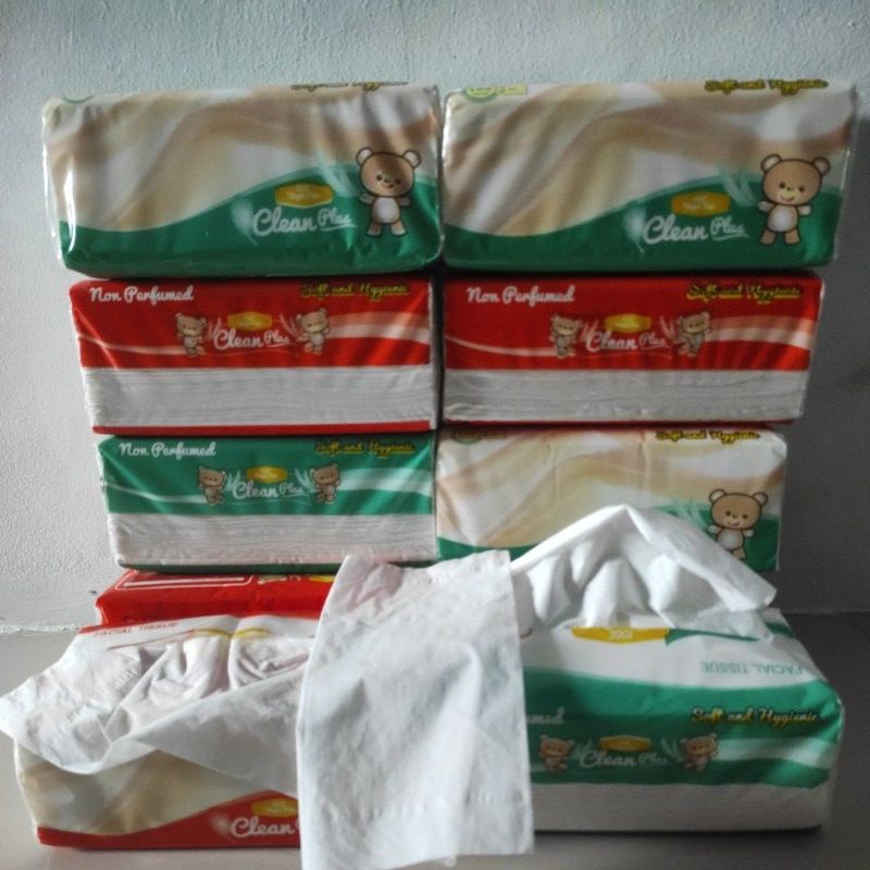 Jual Tisu wajah / facial tissue Clean Plus 180 sheet 2 ply | Shopee ...