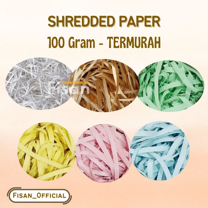 100 Gram Kertas Potongan Shredded Paper / Kertas Cacah / Kertas Serut ...