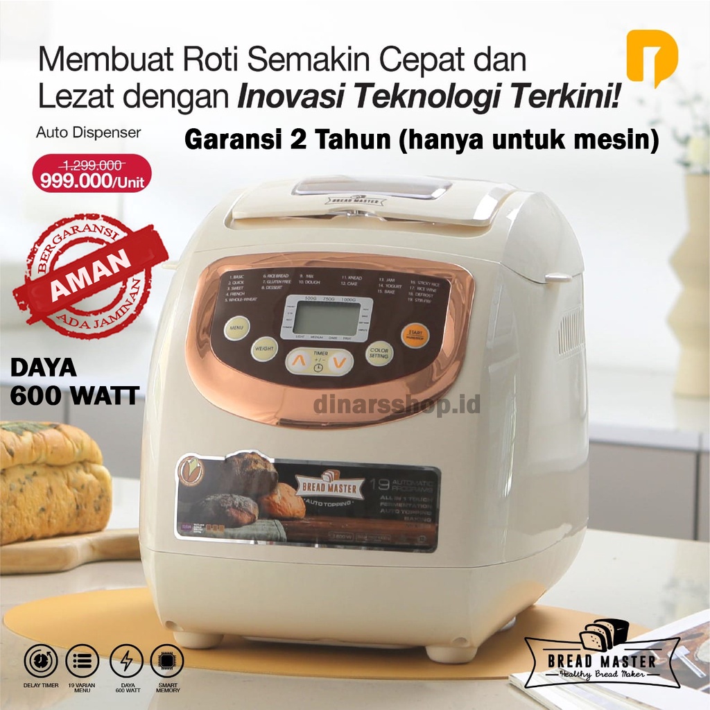 Jual Bread Master Auto Dispenser |Mesin Pembuat Roti Otomatis |Alat ...
