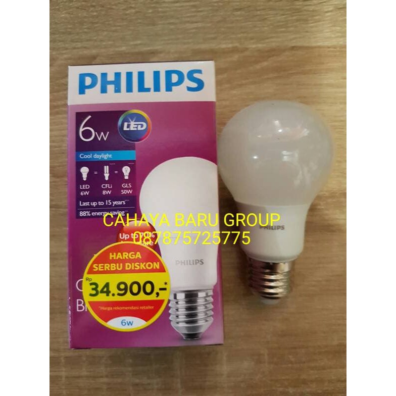 Jual Lampu Led Philips 6 Watt High Quality | Shopee Indonesia