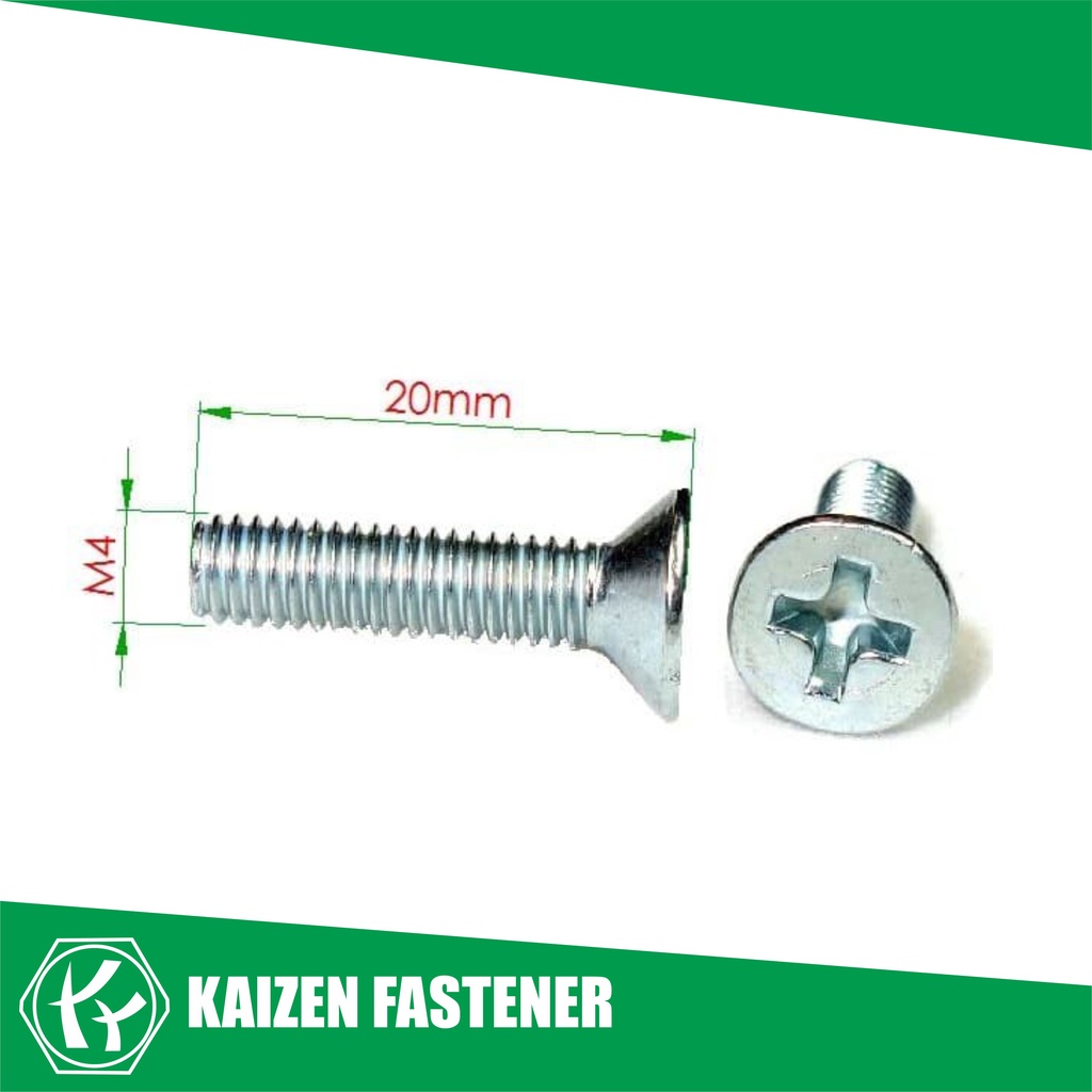 Jual M4x20 Baut JF Kepala Rata | Shopee Indonesia