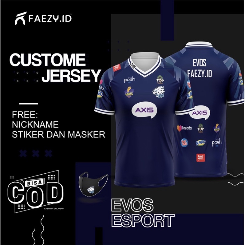 Jual Jersey Evos Esport Terbaru 2021 Sepecial Posh Men ( Free Nickname ...