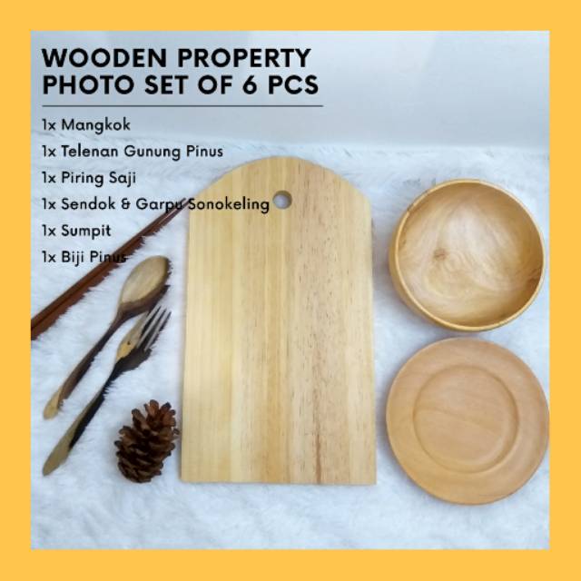 Jual SET PROPERTI FOTO PRODUK atau WOODEN PROPERTY PHOTO SET of 6 pcs ...