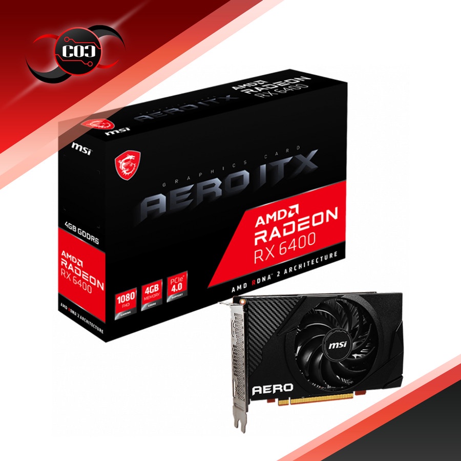 Jual MSI Radeon RX 6400 4GB AERO ITX Indonesia|Shopee Indonesia