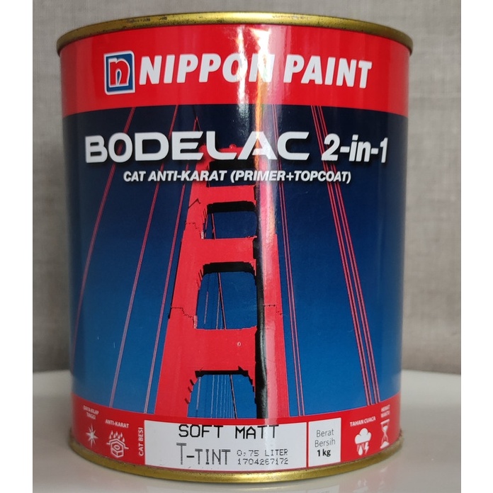 Jual cat besi anti karat nippon paint bodelac 2 in 1 nippon 1kg | Shopee Indonesia