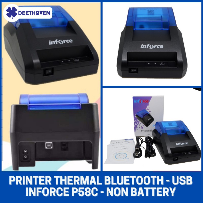 Jual PRINTER THERMAL BLUETOOTH/USB INFORCE P58C - NON BATTERY Indonesia ...