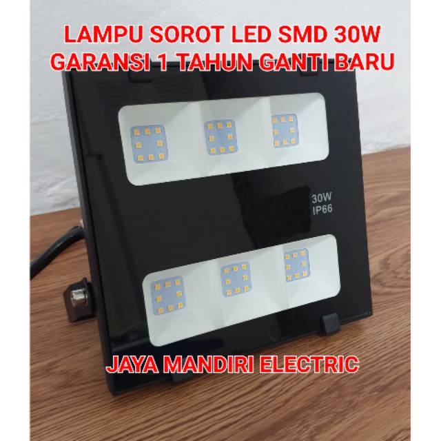 Jual LAMPU SOROT LED SMD 30WATT / FLOODLIGHT SMD LED 30W 30 WATT PUTIH KUNING | Shopee Indonesia