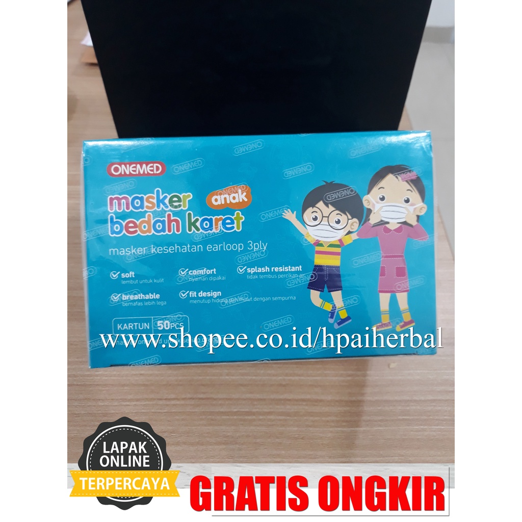 Jual Masker Anak Earloop 3Ply Motif Kartun Onemed - Masker Bedah Karet ...